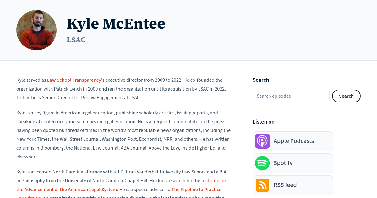 Kyle McEntee, LSAC | LawHub